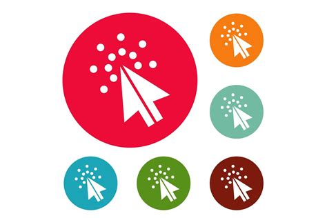 Cursor Digital Icons Circle Set Vector Graphic By Anatolir Creative Fabrica