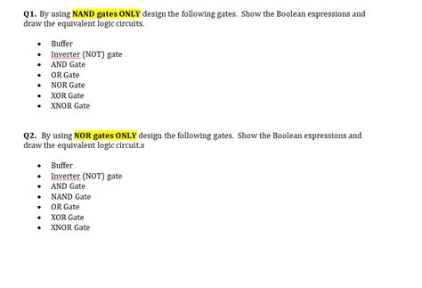 Solved Q By Using NAND Gates ONLY Design The Following Chegg Com