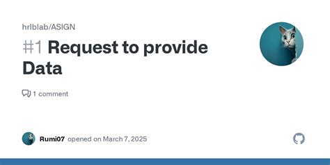 Request To Provide Data · Issue 1 · Hrlblab Asign · Github
