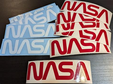Nasa Worm Logo Vinyl Decal 6 Wide Etsy