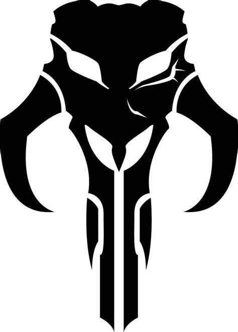Mandalorian Logo Projets Silhouette Cameo Tatouage Homme Pochoir