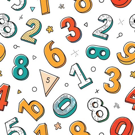 Pattern Of Numbers Premium Ai Generated Vector