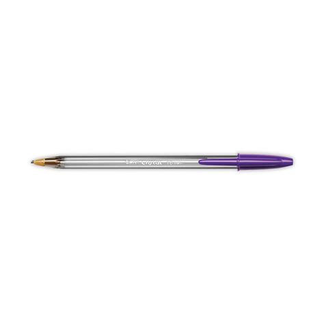Bic Cristal Fun Purple Ballpoint Pens Pack Of 20 929055 Now On