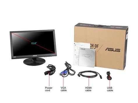 Asus Vt H Black Widescreen Touch Monitor Point Touch Capacity Vesa Mountable Hdmi