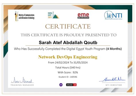 Networkdevops Devops Networkautomation Nti Mcit Cisco Redhat Aws Careergrowth Docker