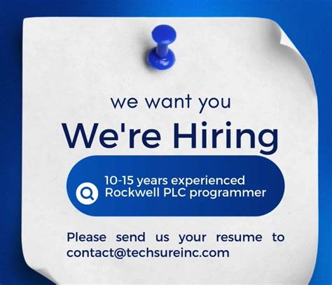 Techsure Inc On Linkedin Rockwell Plc Programmer With 10 15 Years Of Techsure Inc On Linkedin Rockwell Plc Programmer With 10 15 Years Of
