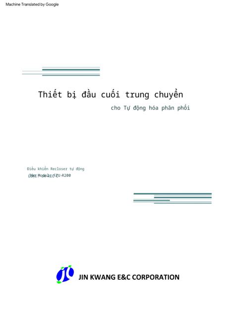 Recloser Control Ftu R200 Manual Tieng Viet Pdf