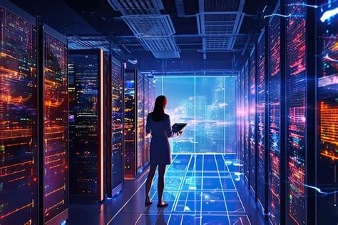Premium Photo Big Data Center Female Chief Technology Officer