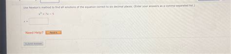 solved use newton s method to find all solutions of the