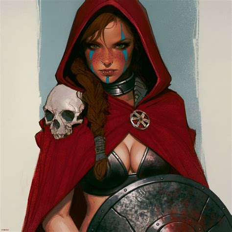 Red Riding Hood Cloaked Warrior By In The Mind Of Ai On Deviantart