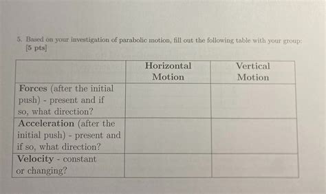 Solved Projectile Motion Introduction In Projectile Chegg