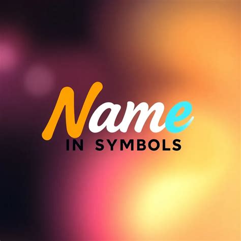 Name In Symbols Generator Create Unique Symbolic Names Name Generator