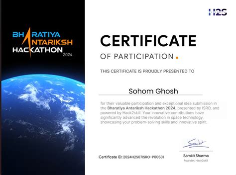 Sohom Ghosh On Linkedin Spacetech Hackathon Innovation Isro