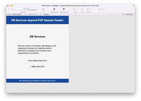 Appending PDFs On FileMaker Server DB Services