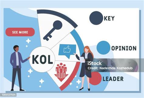 Vector Website Design Template Kol Key Opinion Leader Stock