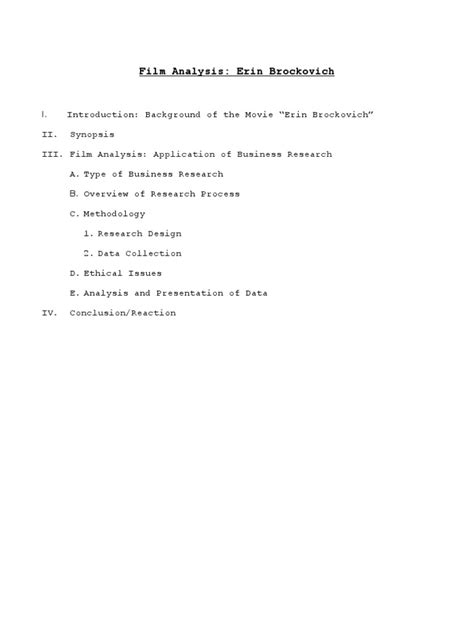 Outline On Film Analysis Final Pdf Research Design Science