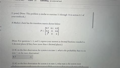 solved 1 point note this problem is similar to exercises