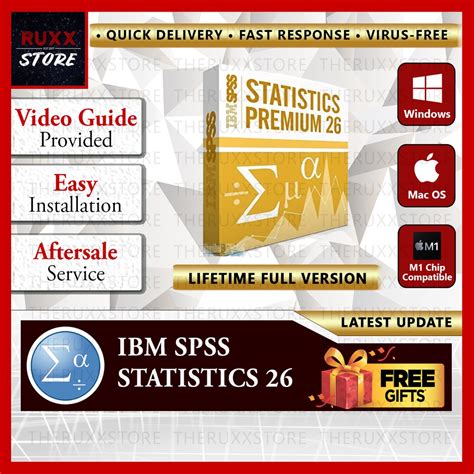 Ibm Spss Statistics 26 Full Version Digital Software With License Video Guide Windows Mac