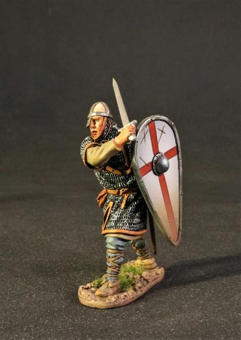 Crusader Swordsman Sword Held For Swing At Head Height Left The Crusades Single Figure CRU