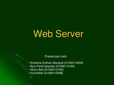 Ppt Web Server Powerpoint Presentation Free Download Id4609056
