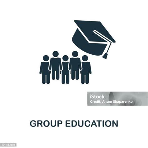 Icône Du Groupe Éducation Créative Illustration De Lélément Simple Le Groupe De Design De