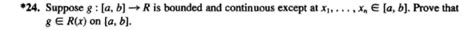 suppose g [a b]→r ﻿is bounded and continuous except
