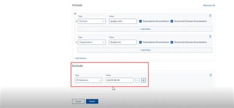 Excluding IP Addresses From The EASM Discovery