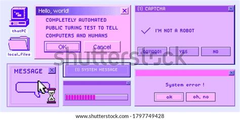 Old User Interface Elements Retro Message Stock Vector Royalty Free Shutterstock