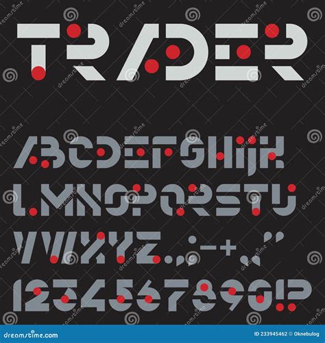 Creative Font. Collection of Letters, Numbers and Punctuation Marks Stock Vector - Illustration ...