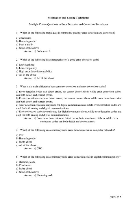 Mcq Questions C Multiple Choice Questions Error Handling With Answers