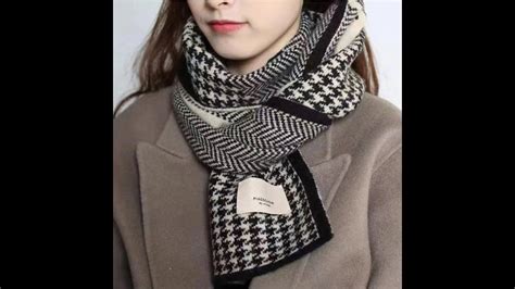 예쁜목도리 여자 여성 성인 머플러 하운드 패턴 니트 가벼운 목도리 고급 가성비 가벼운 쾌적한 겨울 목도리 Youtube