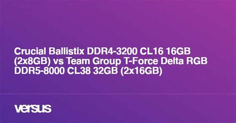 Crucial Ballistix Ddr4 3200 Cl16 16gb 2x8gb Vs Team Group T Force