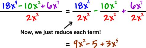 Monomial Division Worksheets