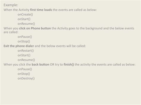 Android Activity Lifecycle Pptx Operating Systems Computer Software And Applications