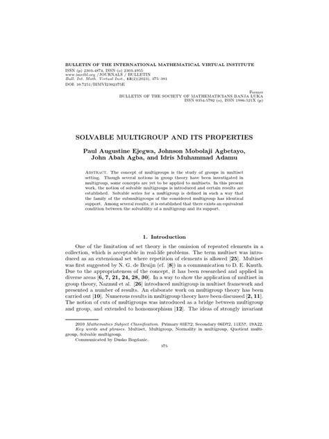 Solvable Multigroup And Its Properties Pdf