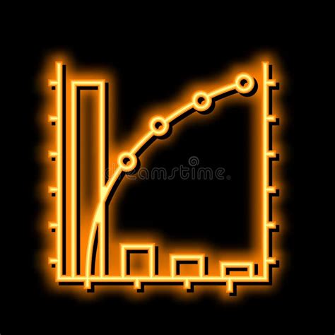 Pareto Chart Neon Glow Icon Illustration Stock Vector Illustration Of