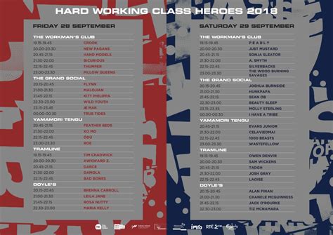 Hard Working Class Heroes Announce Locations And Stage Times For 2018