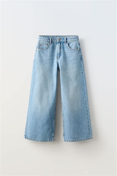 Jeans Wide Leg Azul Zara Brasil