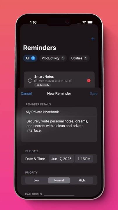 🧠 Remindme Smart And Stylish Swiftui Reminder App Youtube