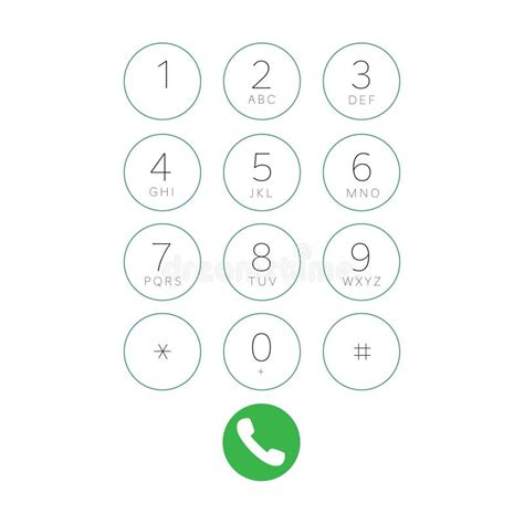 Mobile Phone Touch Screen Dialing Digits Call Stock Vector Illustration Of Cellphone Isolated