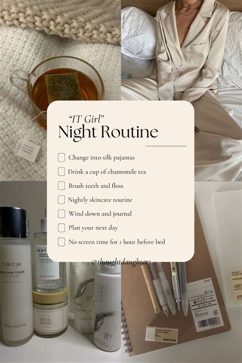 It Girl Night Routine Inspo Night Routine Girls Night Skin Care Routine
