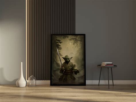 Samurai Yoda Star Wars Concept Art High Quality Digital Print Etsy Uk