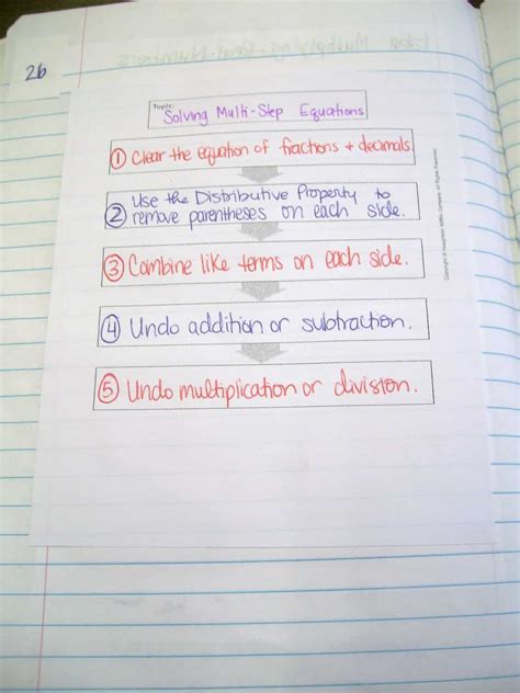 Systems Of Equations Foldable Math Love