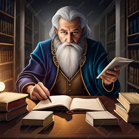 Premium AI Image | A wise old wizard conjuring spells in a hidden enchanted library