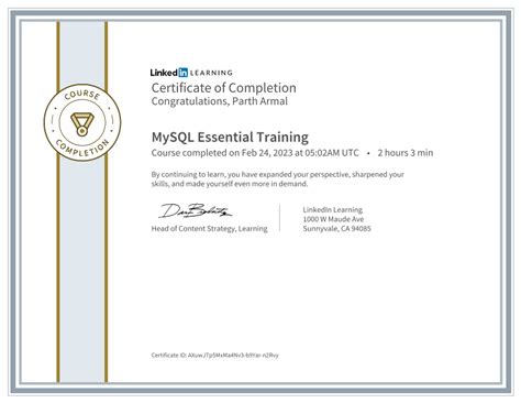 Parth Armal On Linkedin Certificate Of Completion