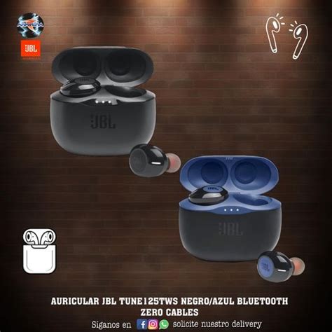 Auricular Jbl Tune Tws Negro Azul Bluetooth Zero Cables Aravera