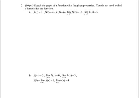 solved 2 10 pts sketch the graph of a function with the
