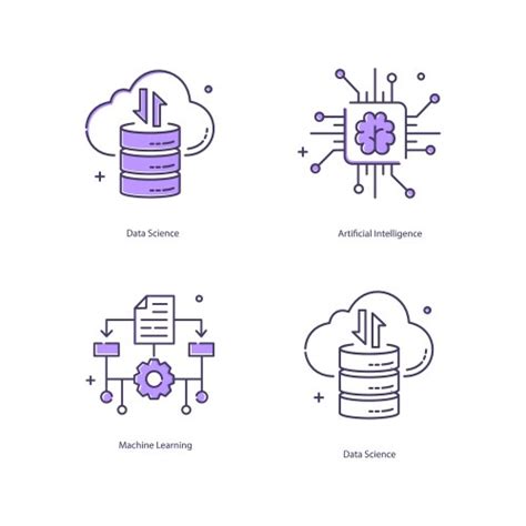 Artificial Intelligence Ai Machine Learning Ml Vector Image