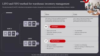 LIFO And Fifo Method For Warehouse Inventory Warehouse Management And Automation PPT Slide