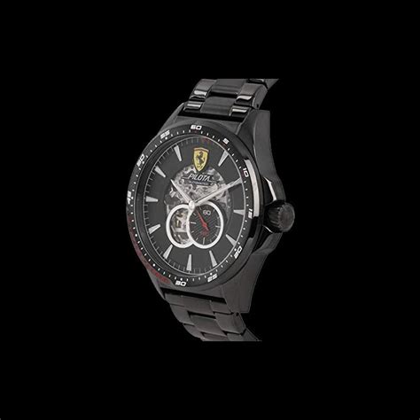 Ferrari Automatical Watch Pilota Automatico Black White Fe0830602